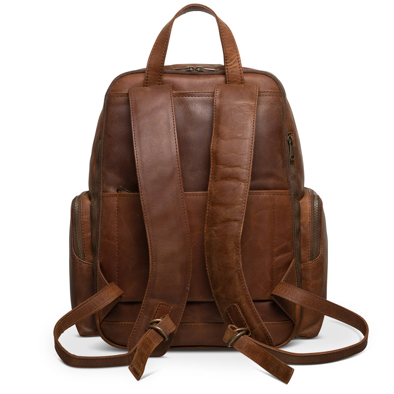 Minelli Leather Backpack: Rugged Luxe & Eco-Conscious - HIDES