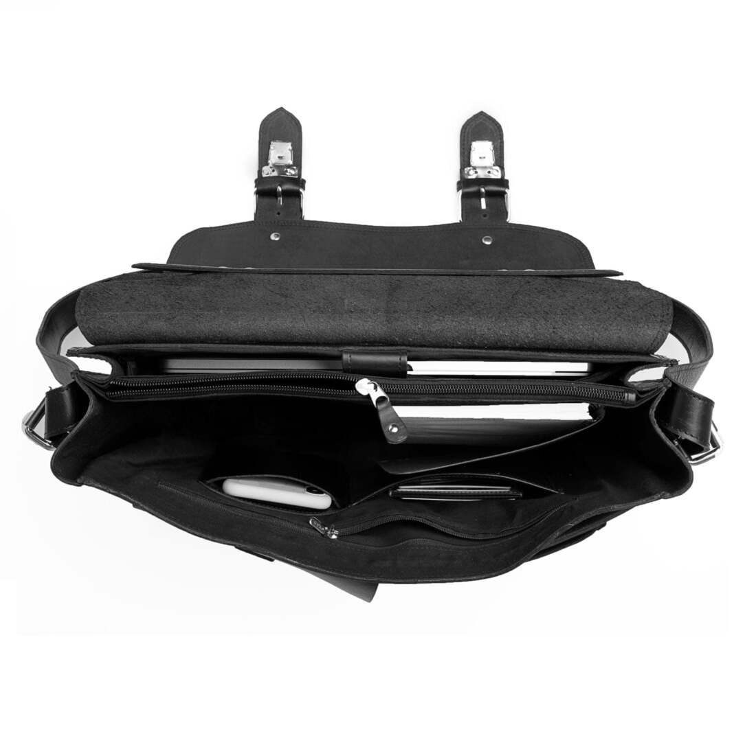 Shop Front Pocket Leather Briefcase | 16" Laptop Bag – HIDES