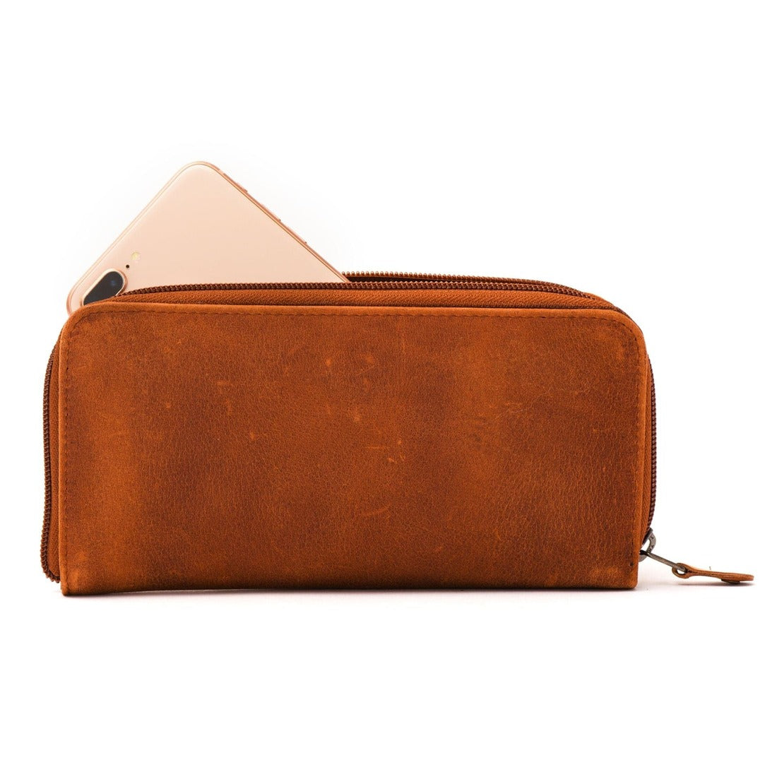 Leather Zip Around Wallet | Leather Women's Wristlet – HIDES