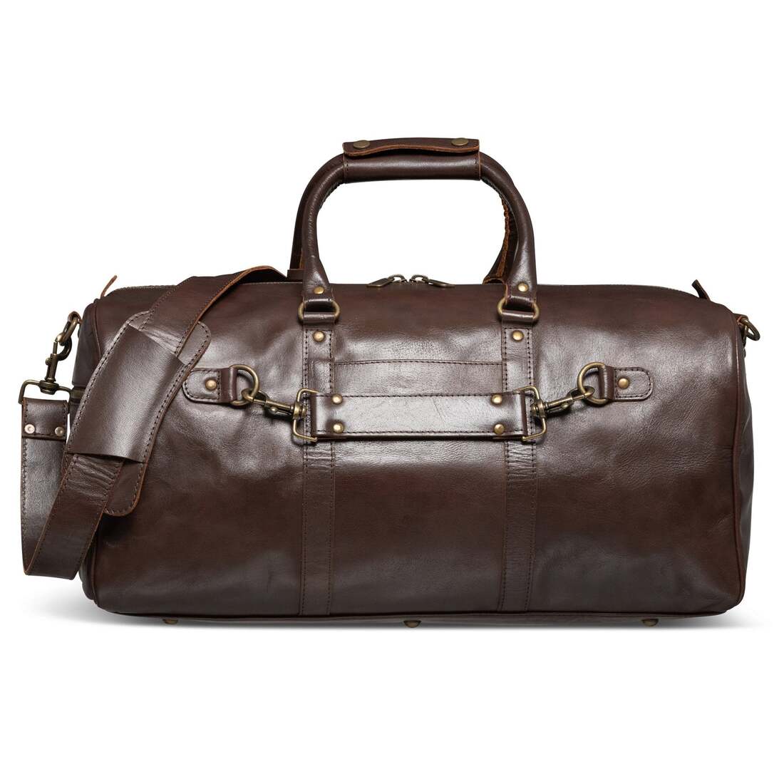 Traveler 45L Leather Duffle | Antique Brown | HIDES