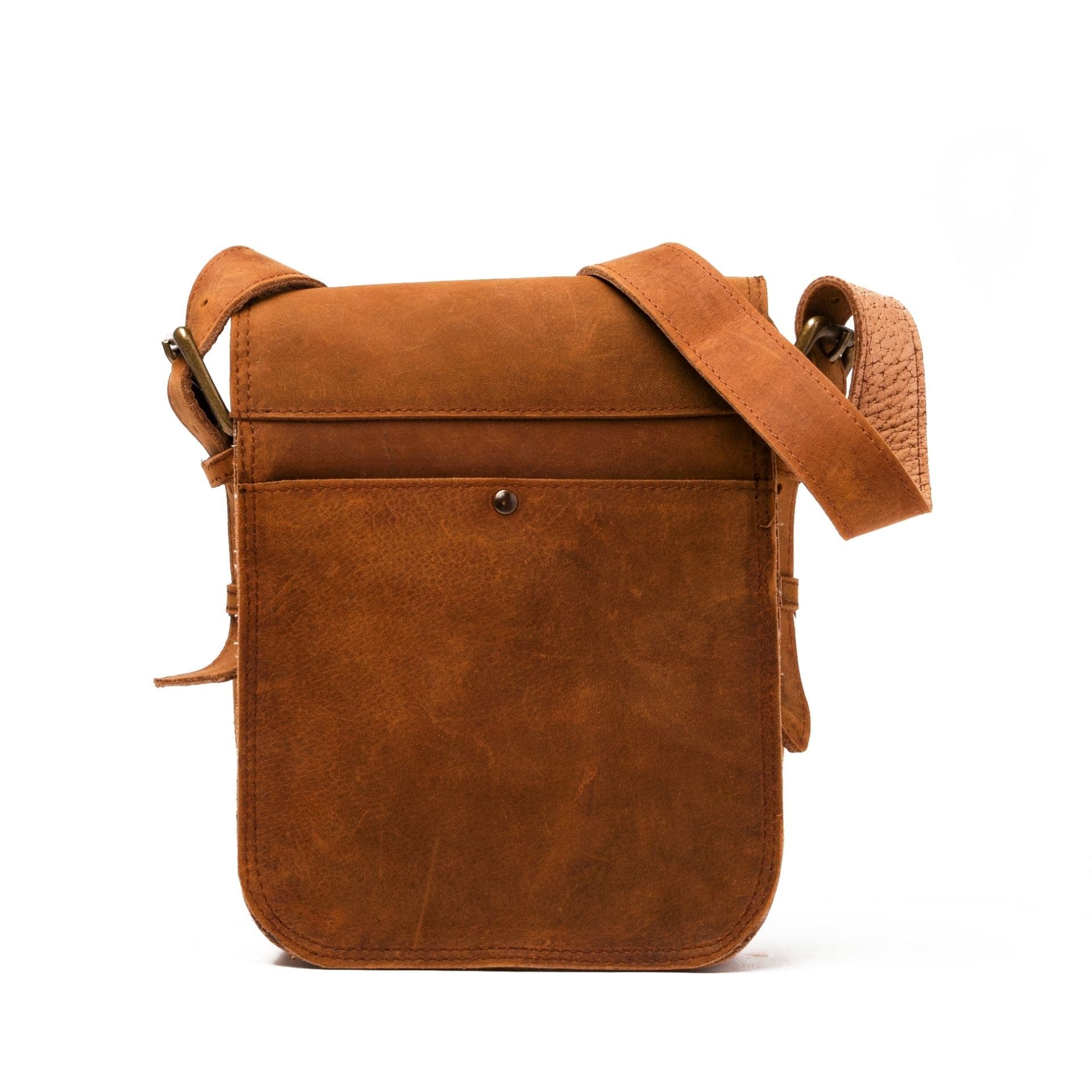Minimalist Leather Small Satchel | Brown Mini Crossbody – HIDES
