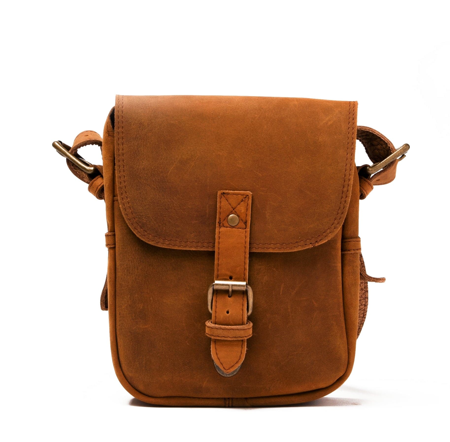 Minimalist Leather Small Satchel | Brown Mini Crossbody – HIDES